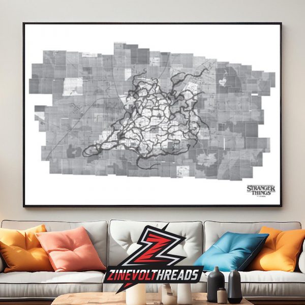 Stranger Things Season 5 Hawkins Tunnel Map Premium Poster Netflix ...