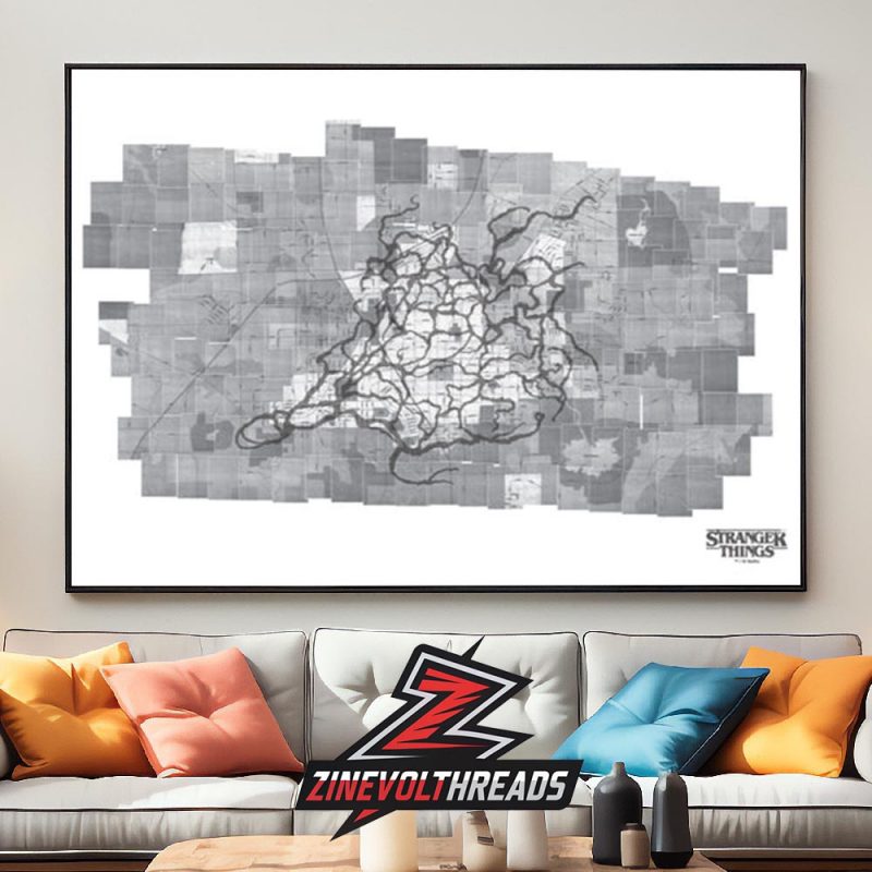 Stranger Things Season 5 Hawkins Tunnel Map Premium Poster Netflix ...